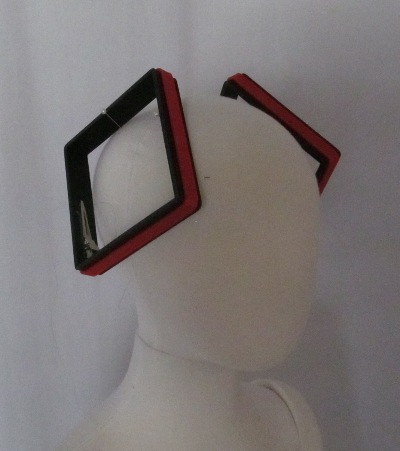 Vocaloid Hatsune Miku Hair Accents Square Black and Red Cosplay Costume ...