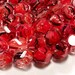 18pcs Red, Clear, Black HURRICANE Glass Retro Facetted Glass Beads ...