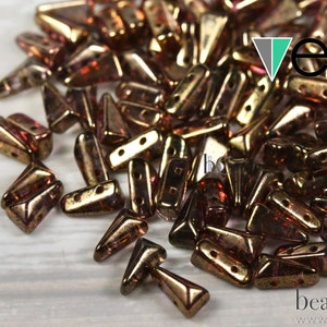5x8mm Bronze Vexolo® Beads - 50 or 150pcs - 2 Hole Beads - Crystal LILA ...