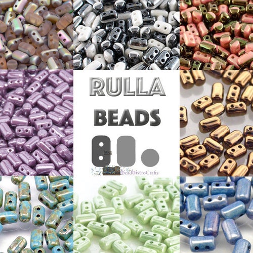 10g 27 COLORS Czech RULLA Beads 2 Hole Beads 3x5mm | Etsy