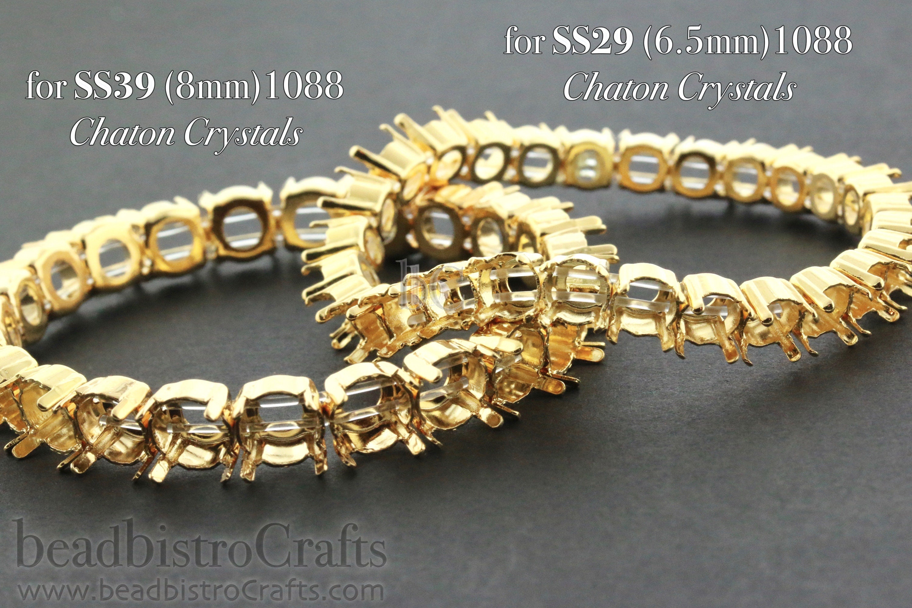 SETTINGS for 39SS / 29SS Stone - * Crystals - Sew-on Rhinestone 2-hole ...