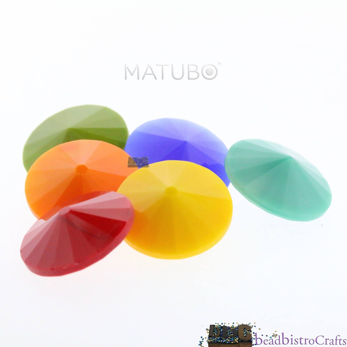 Czech Glass RIVOLI Stones - CHOOSE Your Color & Size - Bright Opaque ...