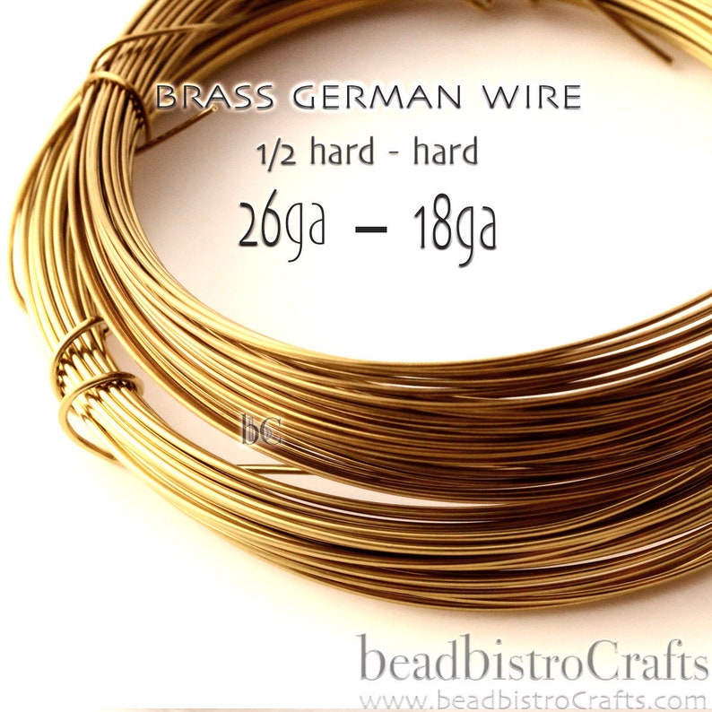 BRASS German Wire * 26ga - 18ga * 1/2 Hard - Hard Wires - Great for ...