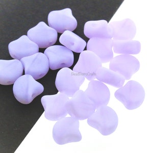 30pcs Czech 2-hole GINKO Beads - Ginko Duo - MATTE Violet OPAL * Ginko Bead - 7.5x7.5mm - Etsy