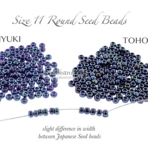 10g TOHO 15/0 11/0 ROUND Seed Beads DARK Bronze Size 15 or Size 11 Seed ...