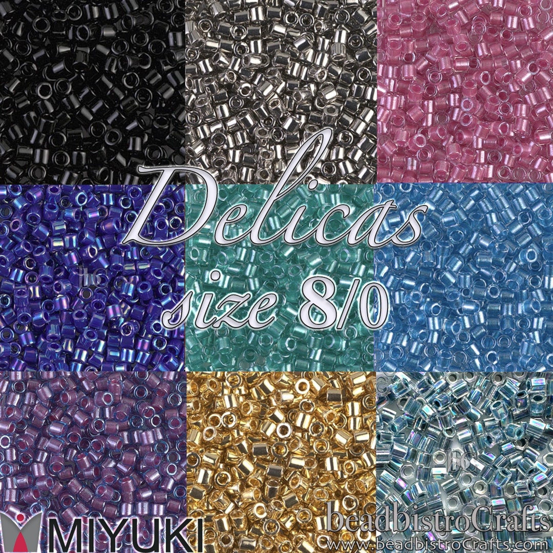Size 8 DELICA Beads * CHOOSE Colors * MIYUKI Japanese Cylinder Seed ...