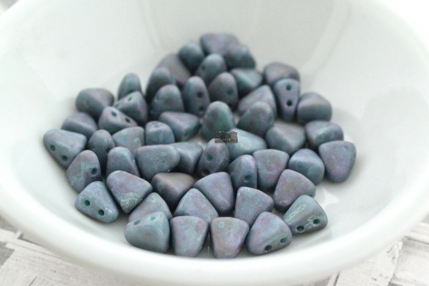 50pcs Czech NIB-BIT beads new 2 hole Nib Bit Matte NEBULA | Etsy