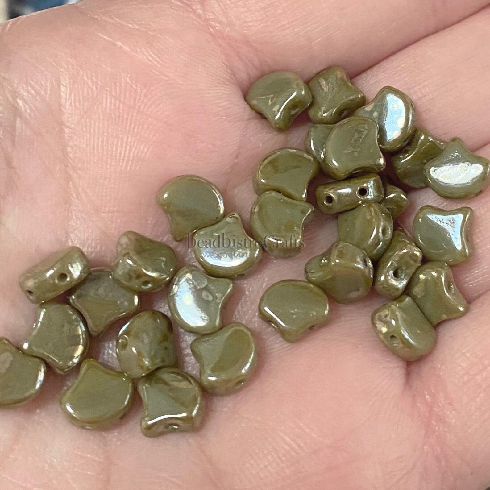 30pcs Czech 2-hole GINKO Beads Ginko Duo Ashen Grey - Etsy