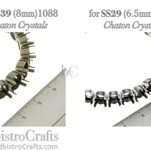 SETTINGS for 39SS / 29SS Stone - * Crystals - Sew-on Rhinestone 2-hole ...