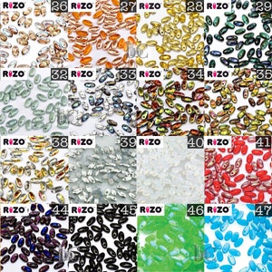Czech RIZO Beads - 50+ COLORS - CHOOSE Your Color - 2.5x6mm - Rice ...
