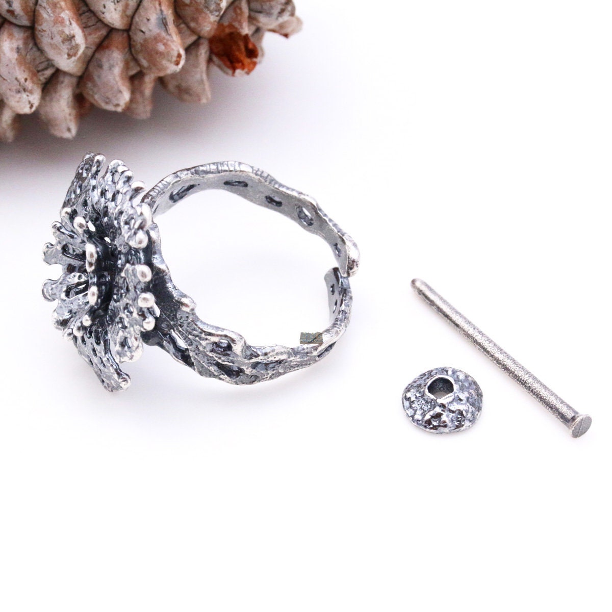 3pc Filigree Stackable FAIRY RING Antiqued Silver Finish | Etsy