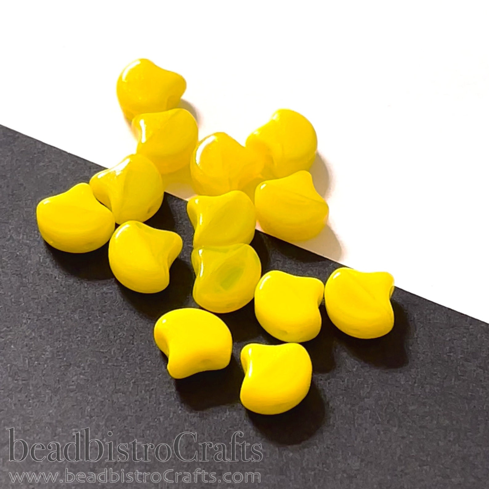 30pcs Czech 2-hole GINKO Beads Ginko Duo Opal Lemon Yellow - Etsy