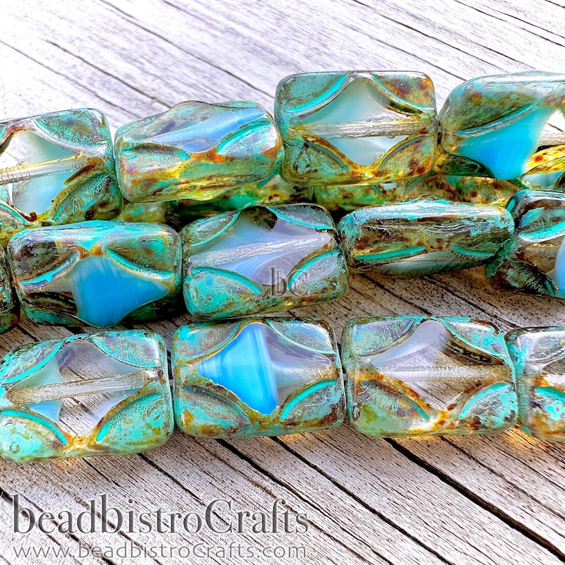 Czech Glass Rectangle Bead - Etsy