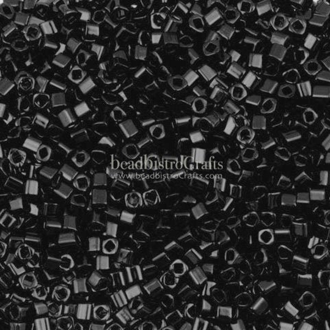 25g TOHO 1.5mm CUBE Beads - Small Glass Cube - BULK Pack - Opaque Jet ...