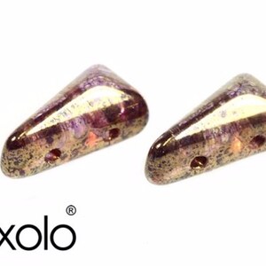 5x8mm Bronze Vexolo® Beads - 50 or 150pcs - 2 Hole Beads - Crystal LILA ...