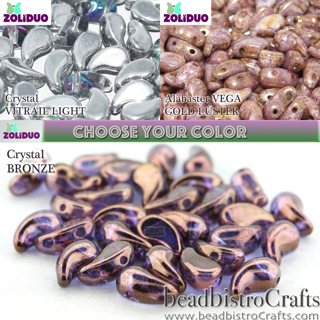 25 Colors * NEW COLORS AVAILABLE * Zoliduo Beads - 2-hole Czech - 30 ...