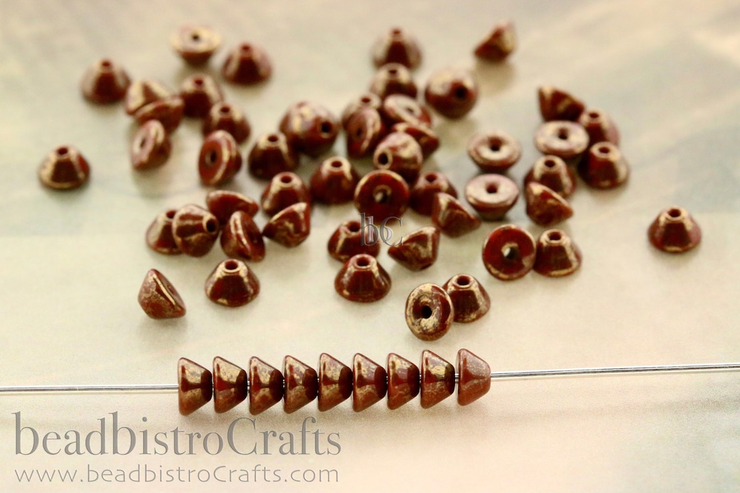 5g Czech Cone Beads - KONOS® Par Puca® Beads - Czech Glass Cone Shaped ...