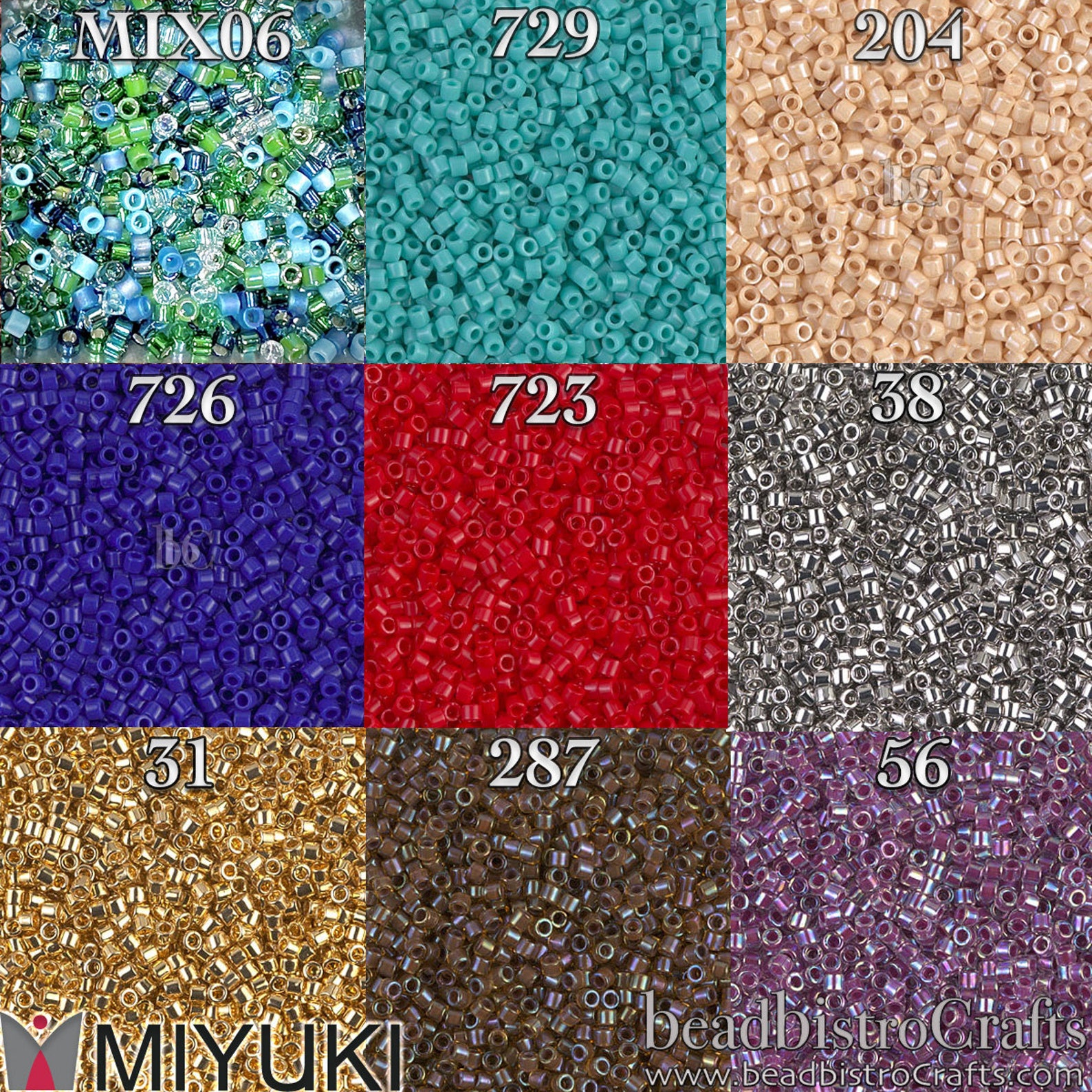 Size 10 DELICA Beads * CHOOSE Colors * MIYUKI Japanese Cylinder Seed ...