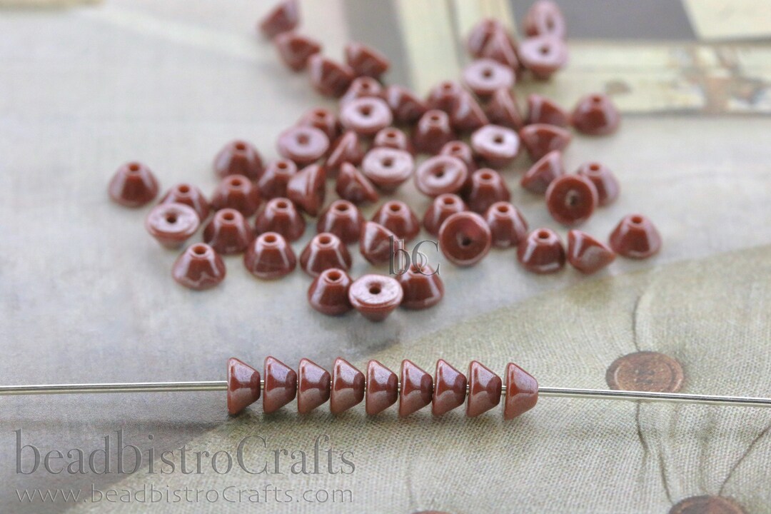 5g Czech Cone Beads - KONOS® Par Puca® Beads - Czech Glass Cone Shaped ...