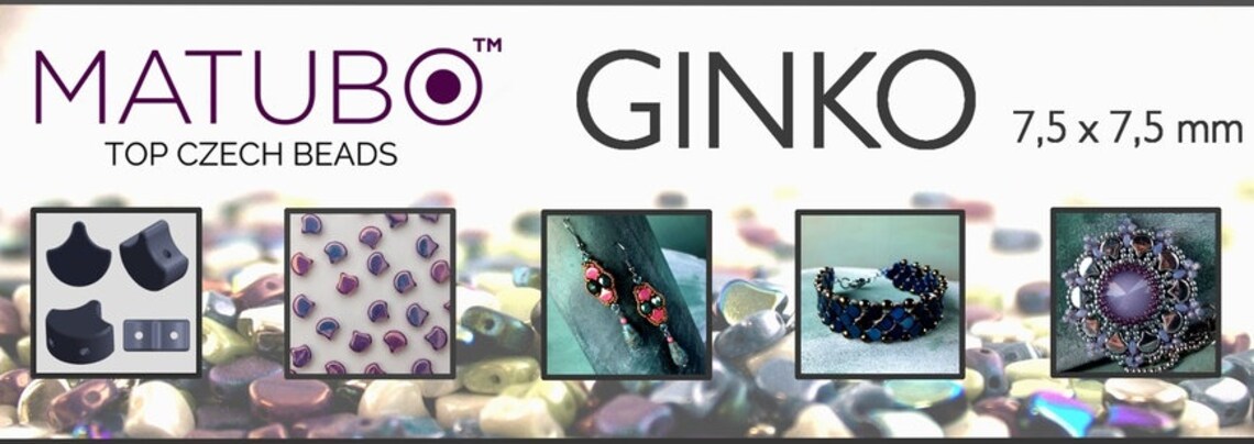 30pcs Czech 2-hole GINKO Beads Ginko Duo Jet MATTE Ginko - Etsy