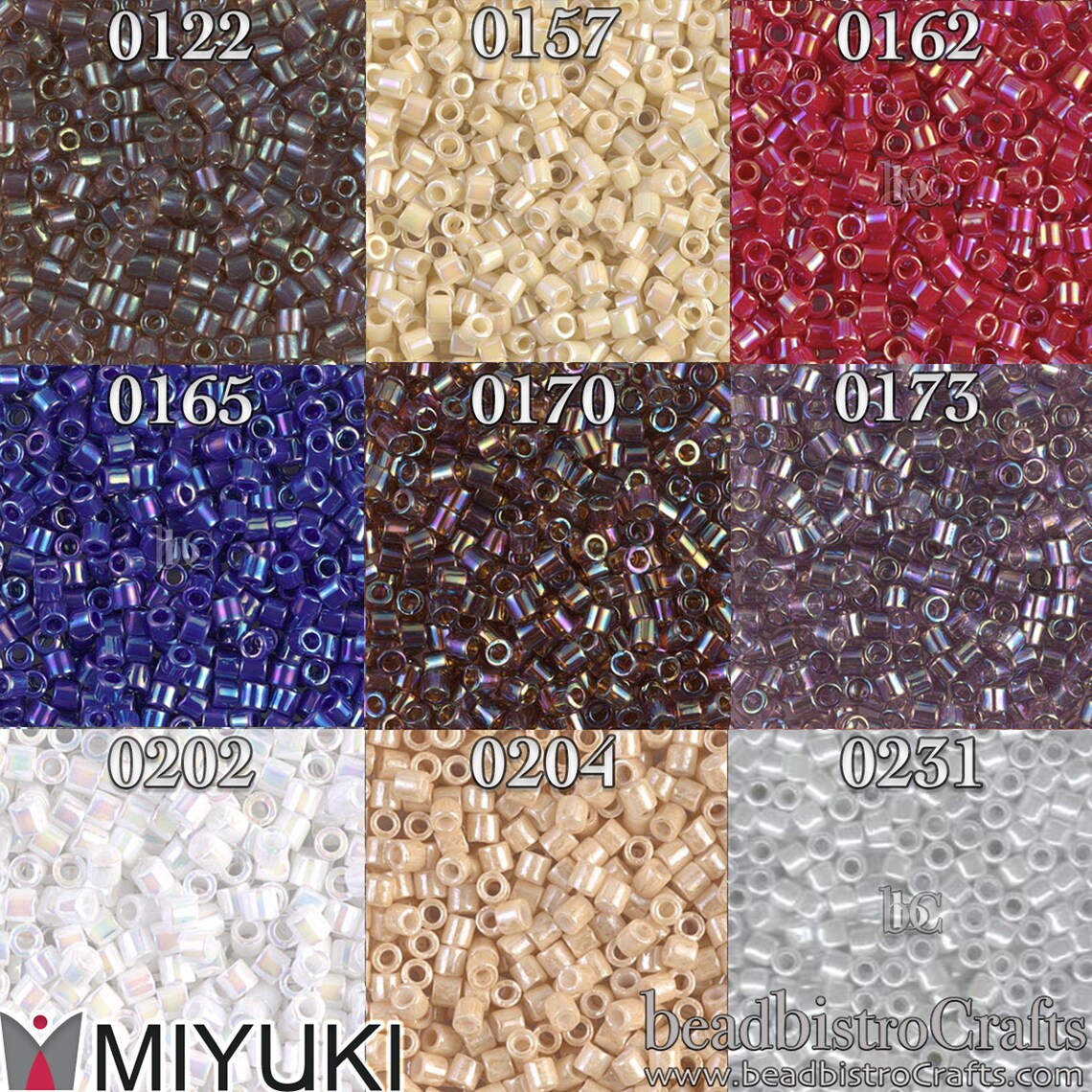 Size 8 DELICA Beads * CHOOSE Colors * MIYUKI Japanese Cylinder Seed ...