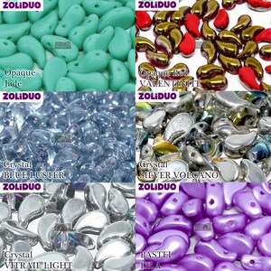 25 Colors NEW COLORS AVAILABLE Zoliduo Beads 2-hole Czech 30 Piece ...