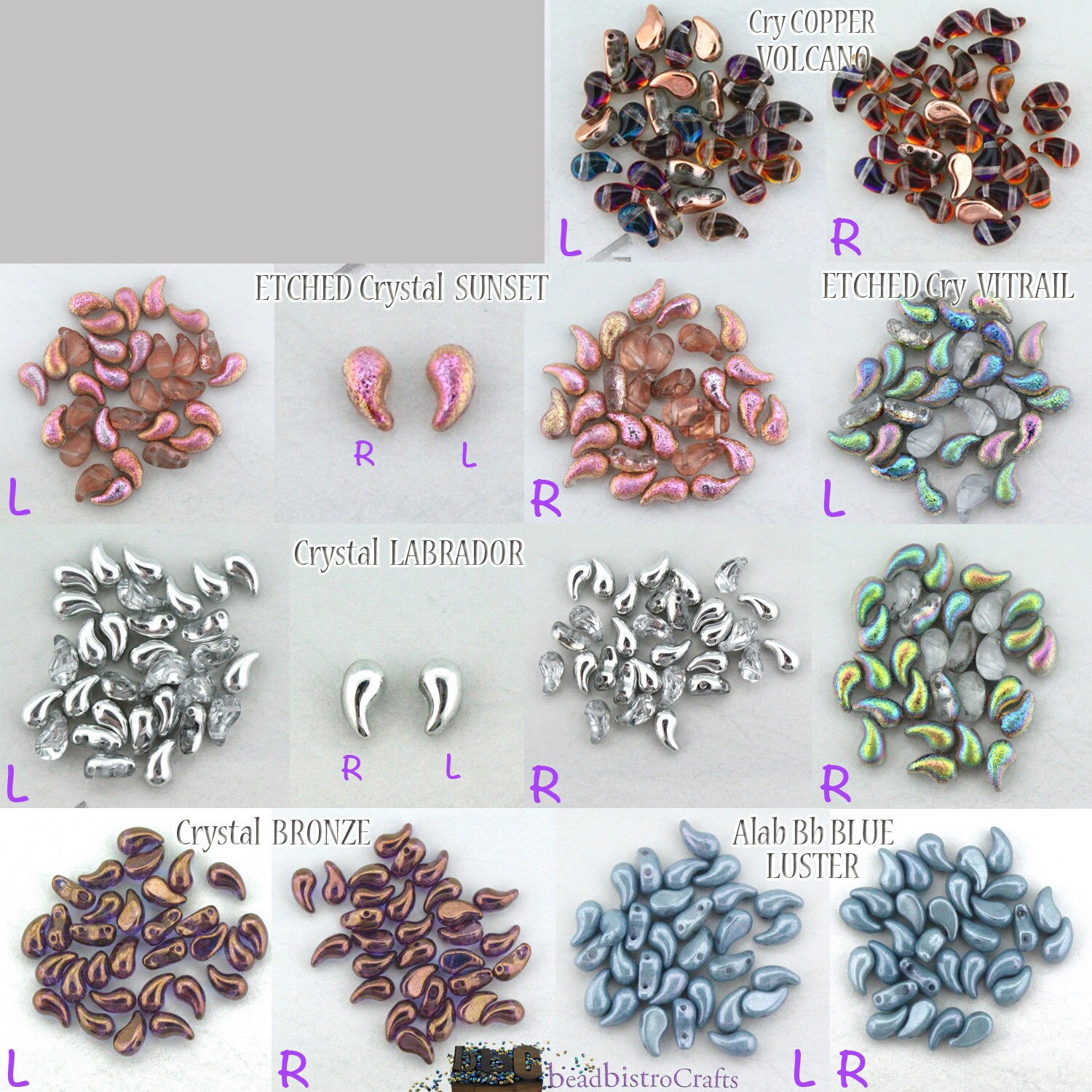 25 Colors * NEW COLORS AVAILABLE * Zoliduo Beads - 2-hole Czech - 30 ...