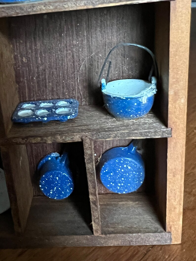 Blue Graniteware Miniatures, Framed - Etsy
