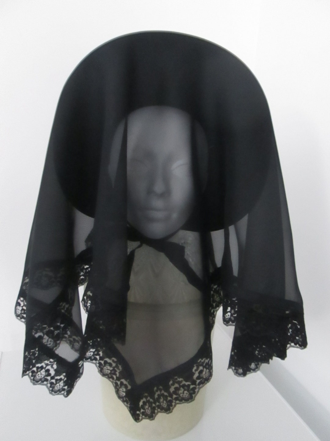 Victorian Mourning Veil (30" Square)- Civil War Short Veil - #NB-682 - Etsy