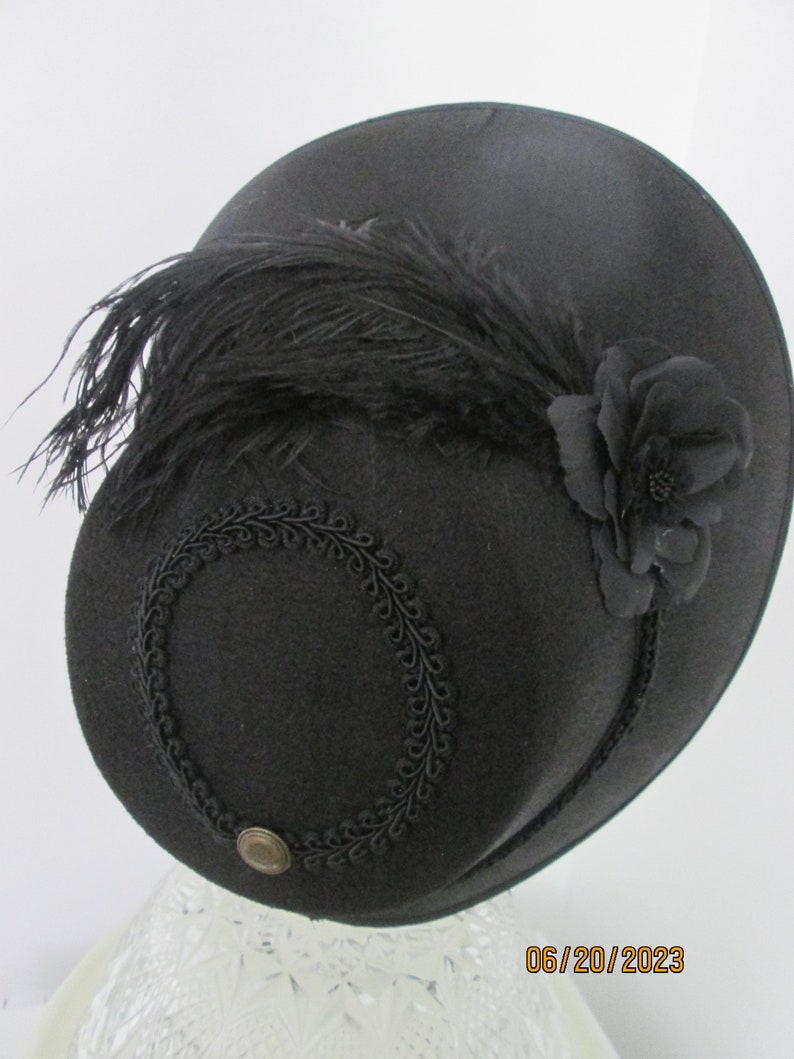 Victorian Black Bonnet mourning Bonnet Adult Size NB-414 - Etsy