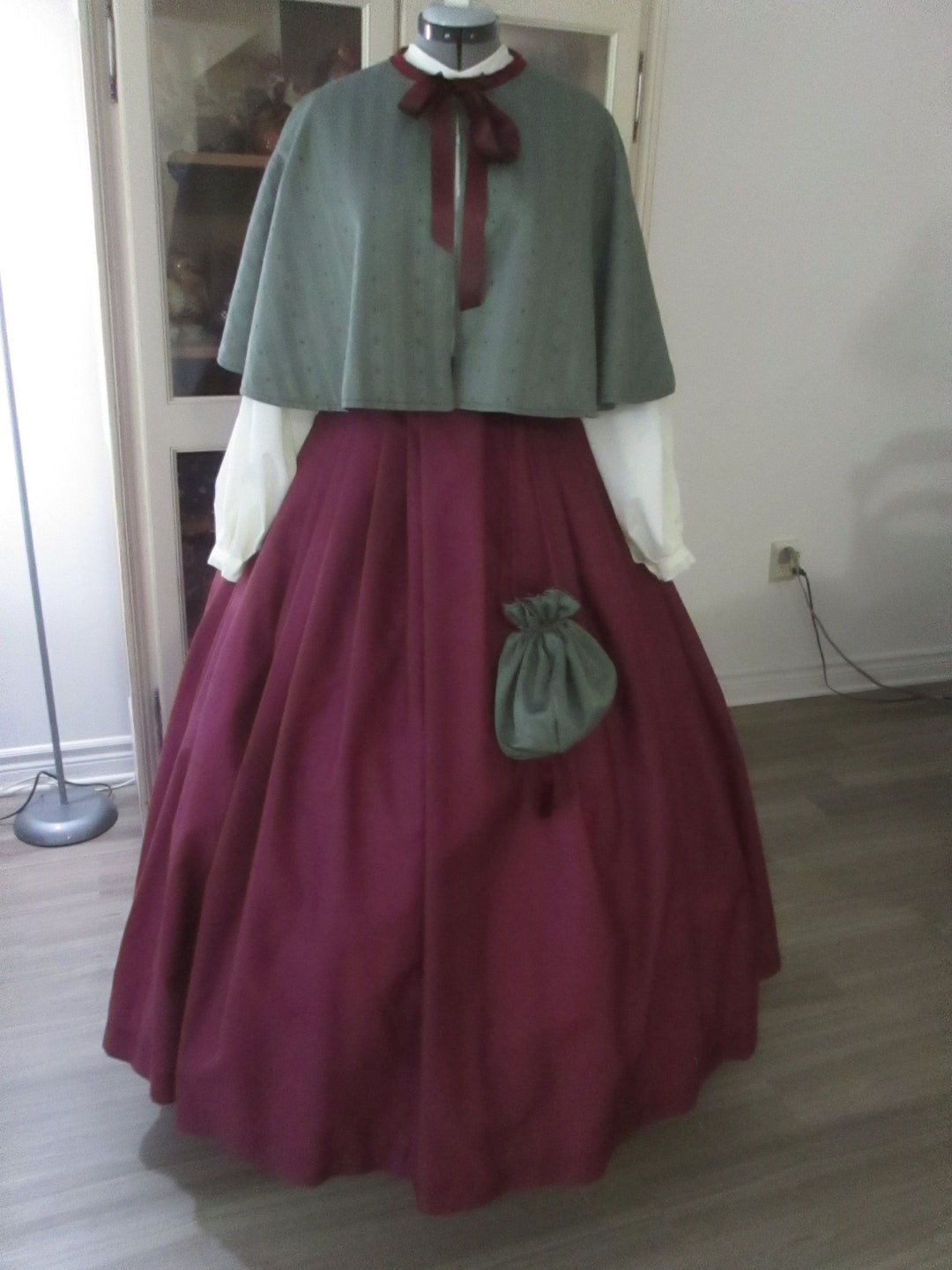 Civil War Era Women Set Dickens Caroler Costume Size m b3839 w30 NB-602 ...