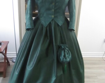 Civil War Women Dress 1860-1865 Women Fashion Size l b43 W35 NB-588 - Etsy
