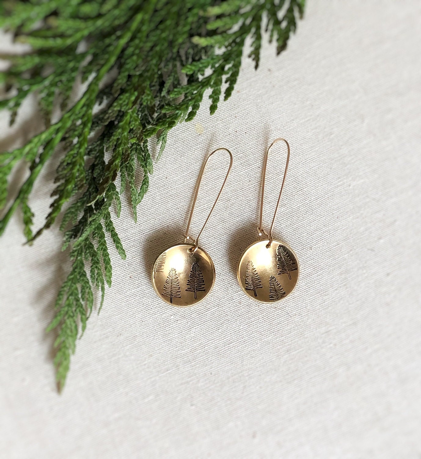 Forest Earrings Tree Earrings Mountain Earring Forest Pine | Etsy