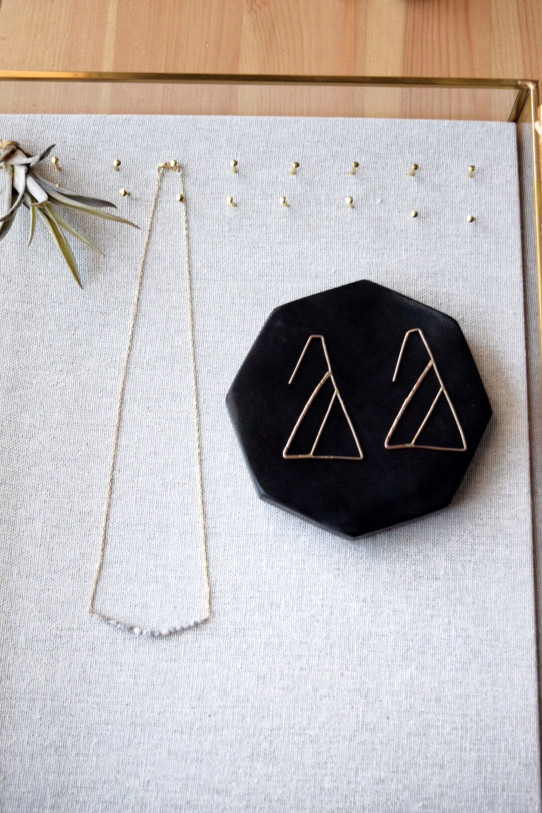 Raw Diamond Necklace, Raw Diamond Bar Necklace, Rough Diamond Necklace ...