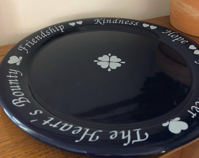 Blue Friendship Round Platter - Etsy