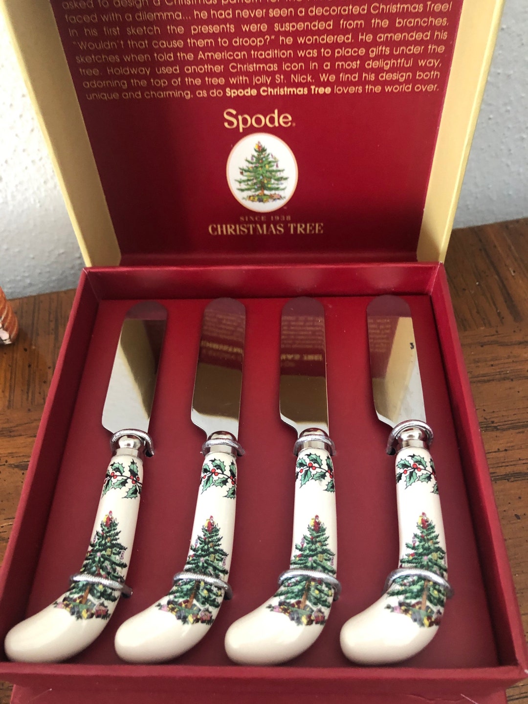 Spode Christmas Cheese Spreader Set - Etsy