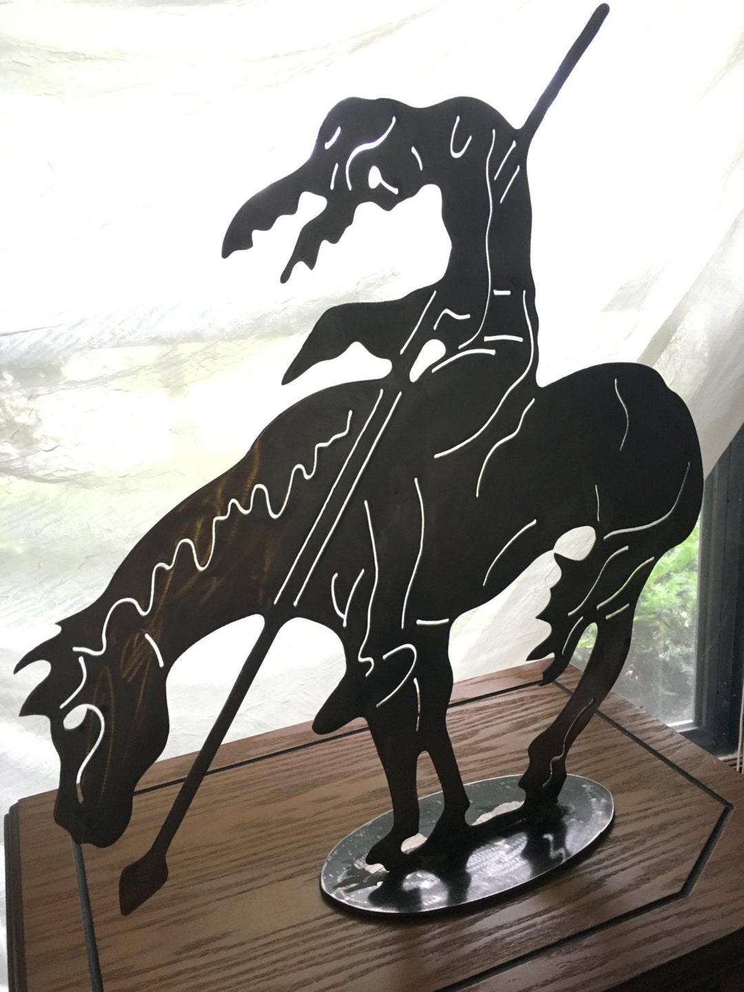 Metal Art Native American Sculpture - Etsy