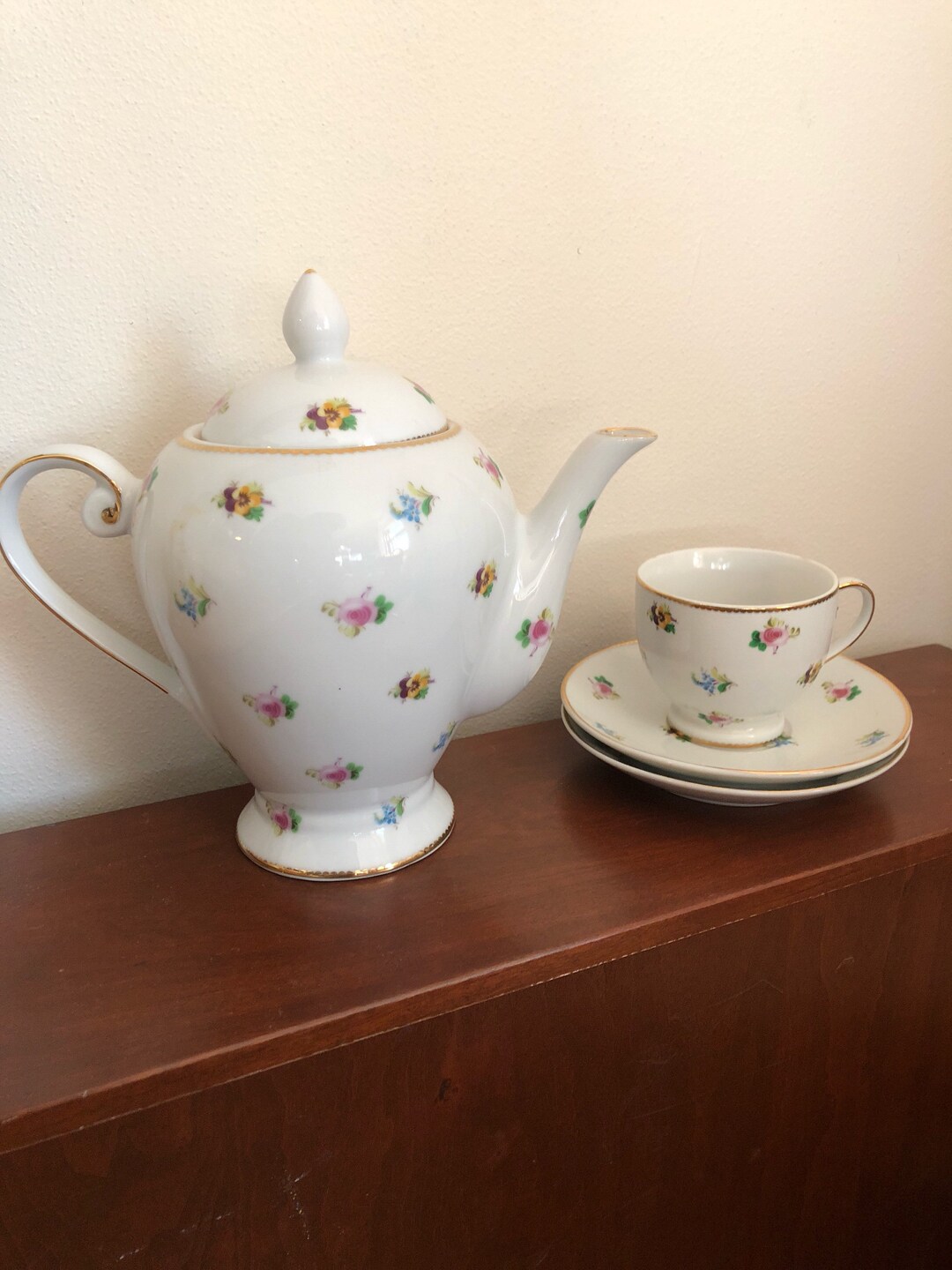 Vtg Tea Pot-and Cup - Etsy