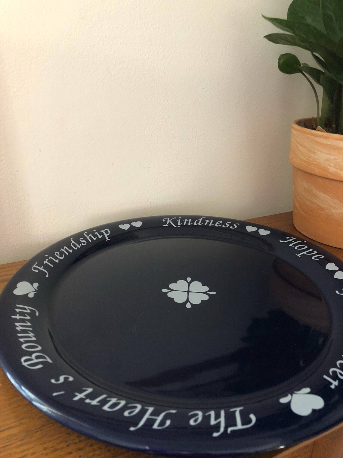 Blue Friendship Round Platter - Etsy