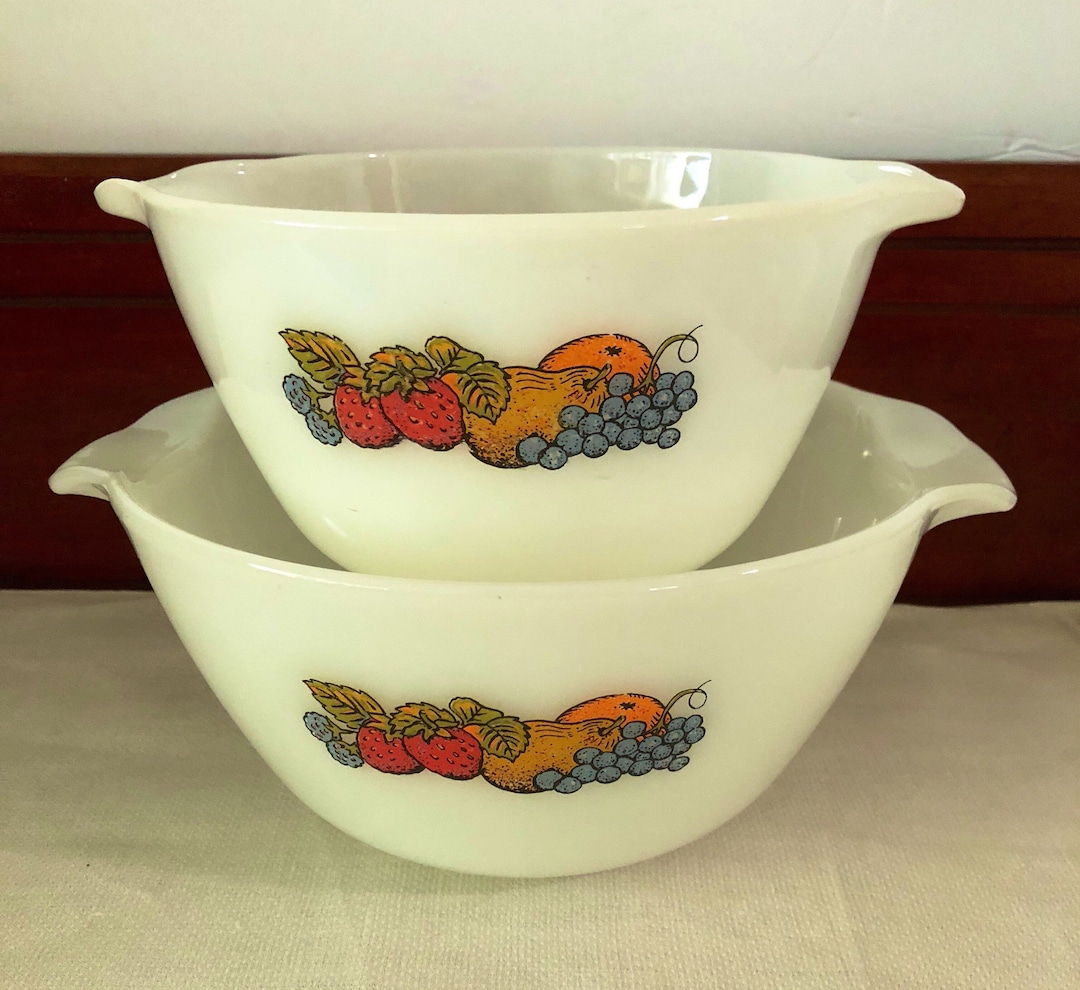 Fire King Fruit Oven Ware Bowls - Etsy