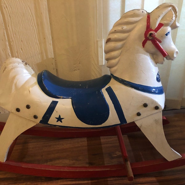Red Rocking Horse - Etsy