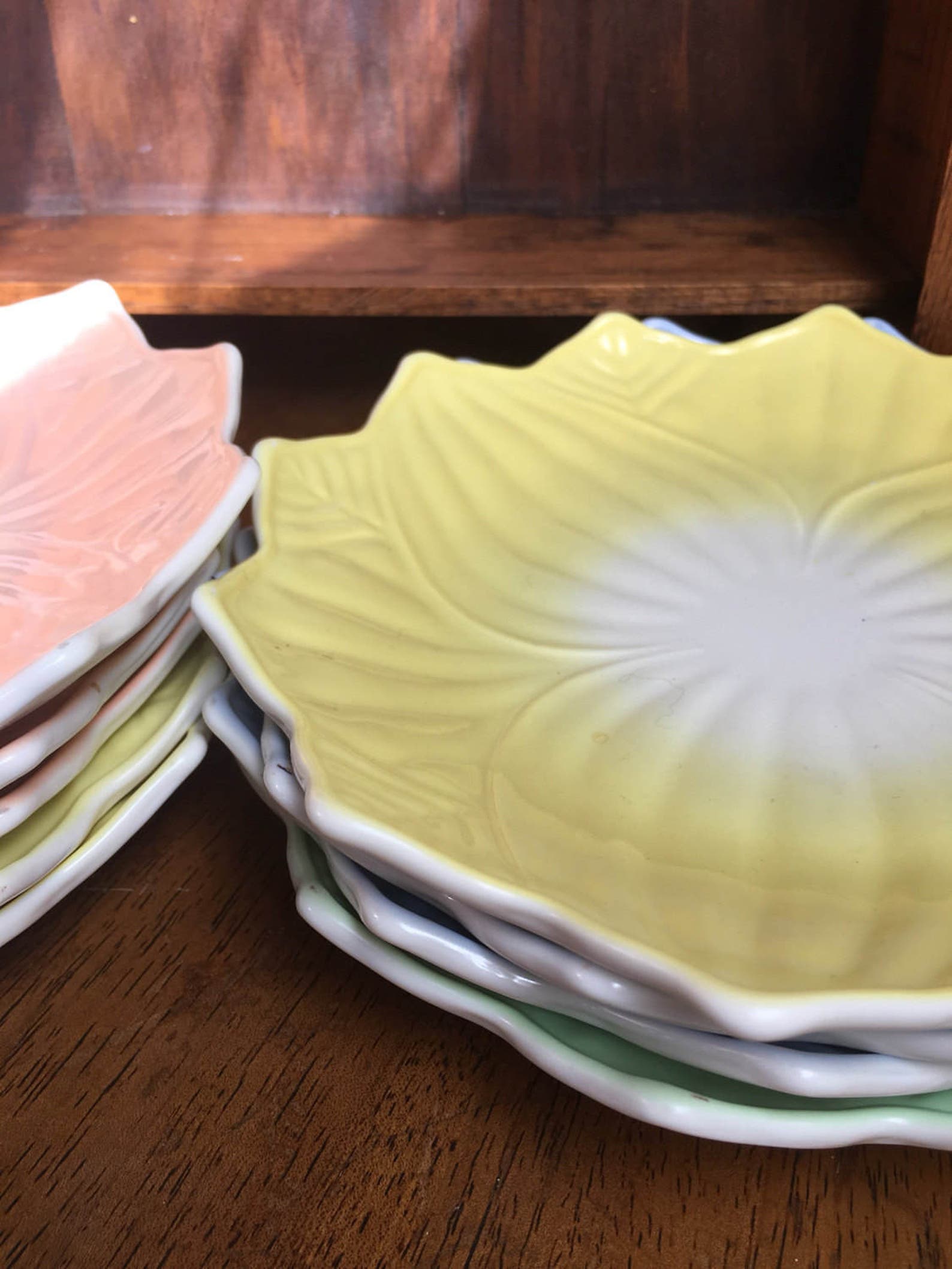 Fire King Flower Shaped Pastel Plates - Etsy