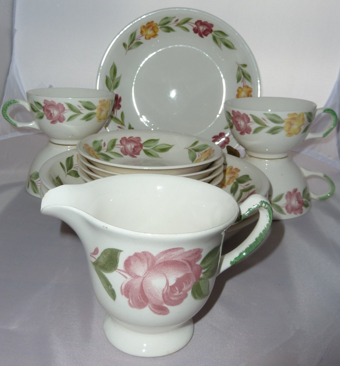 Shenandoah Ware Vintage Paden City 13 Dishes Poppy Roses - Etsy