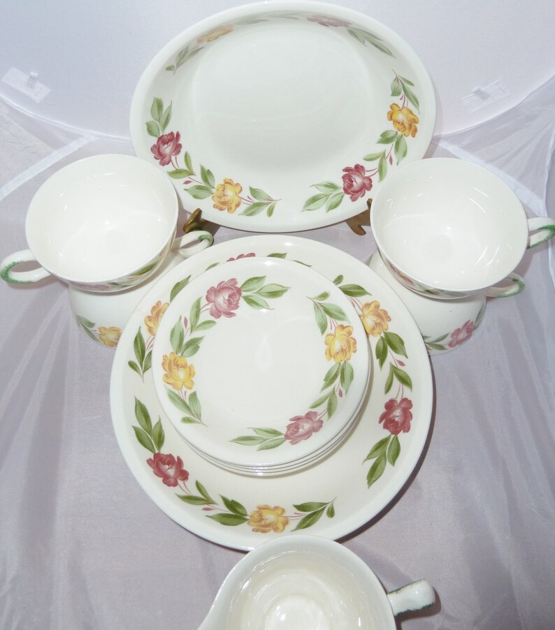 Shenandoah Ware Vintage Paden City 13 Dishes Poppy Roses - Etsy