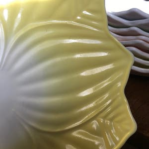 Fire King Flower Shaped Pastel Plates - Etsy