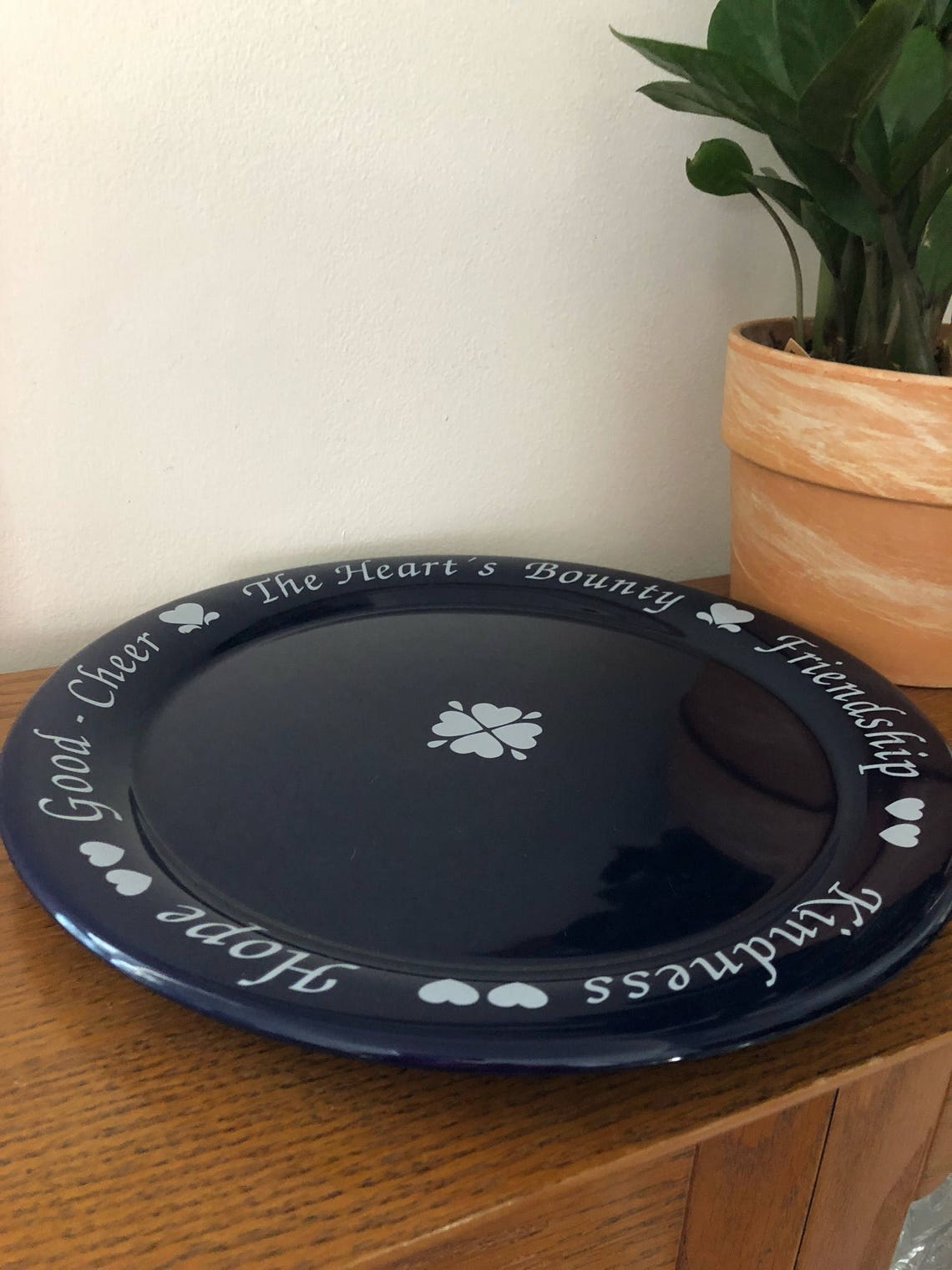 Blue Friendship Round Platter - Etsy