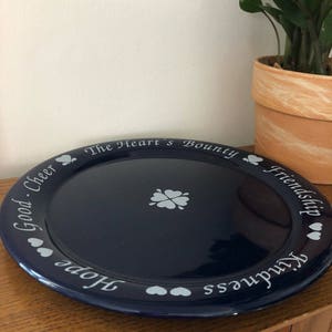 Blue Friendship Round Platter - Etsy