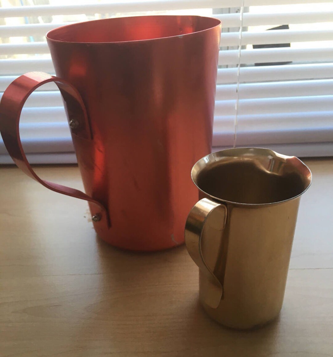 2 Aluminum Color Pitchers - Etsy