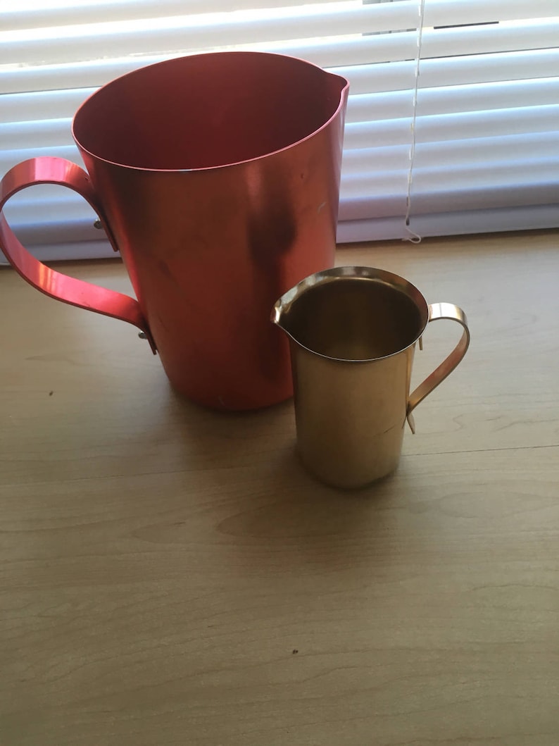 2 Aluminum Color Pitchers - Etsy