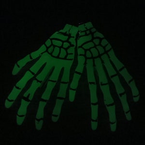 Glow in the Dark Skeleton Hands Hair Clips - Etsy